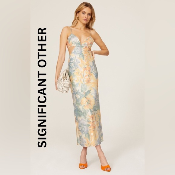 Significant Other | Dresses | Significant Other Jacy Cutout Floral Maxi ...